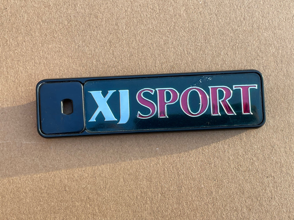 Jaguar X300 XJ6 XJ SPORT boot trunk badge Green back with silver/ Red ...