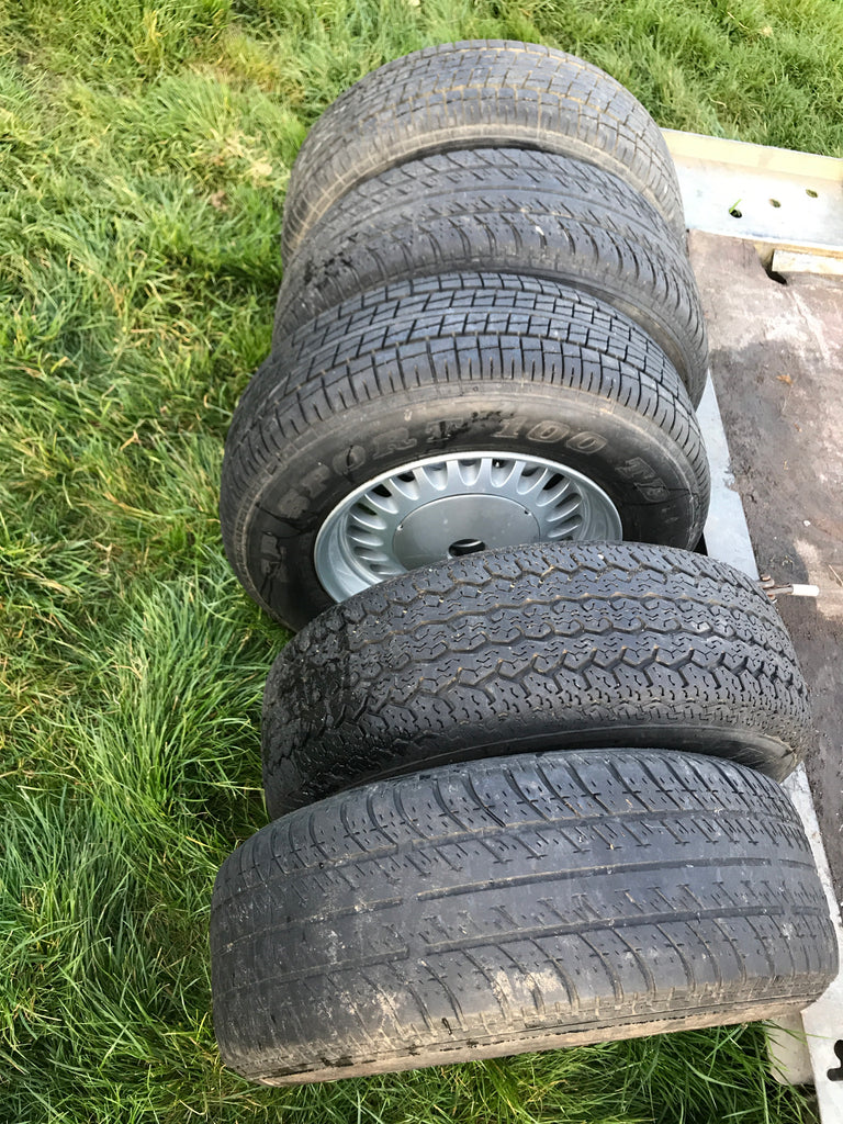 DAIMLER JAGUAR XJ40 METRIC Teardrop alloy wheels x5 5x120.65 220/65 R3 ...