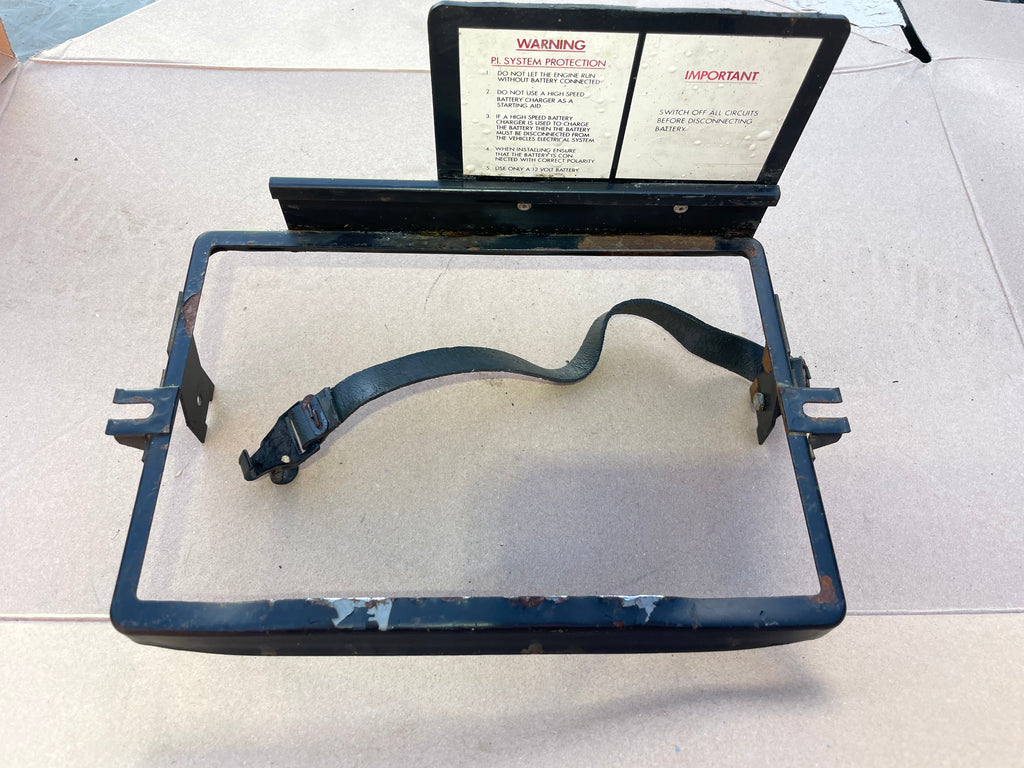 Jaguar XJS pre facelift battery clamp Strap & Label – Black Cherry Jaguar