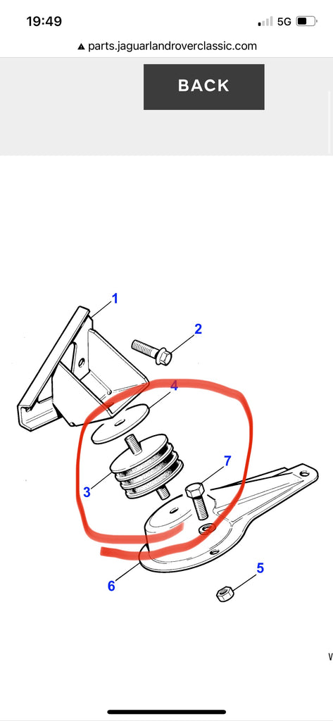 Jaguar XJ40 X300 AJ6 engine mounts x2 (engine to subframe) – Black ...