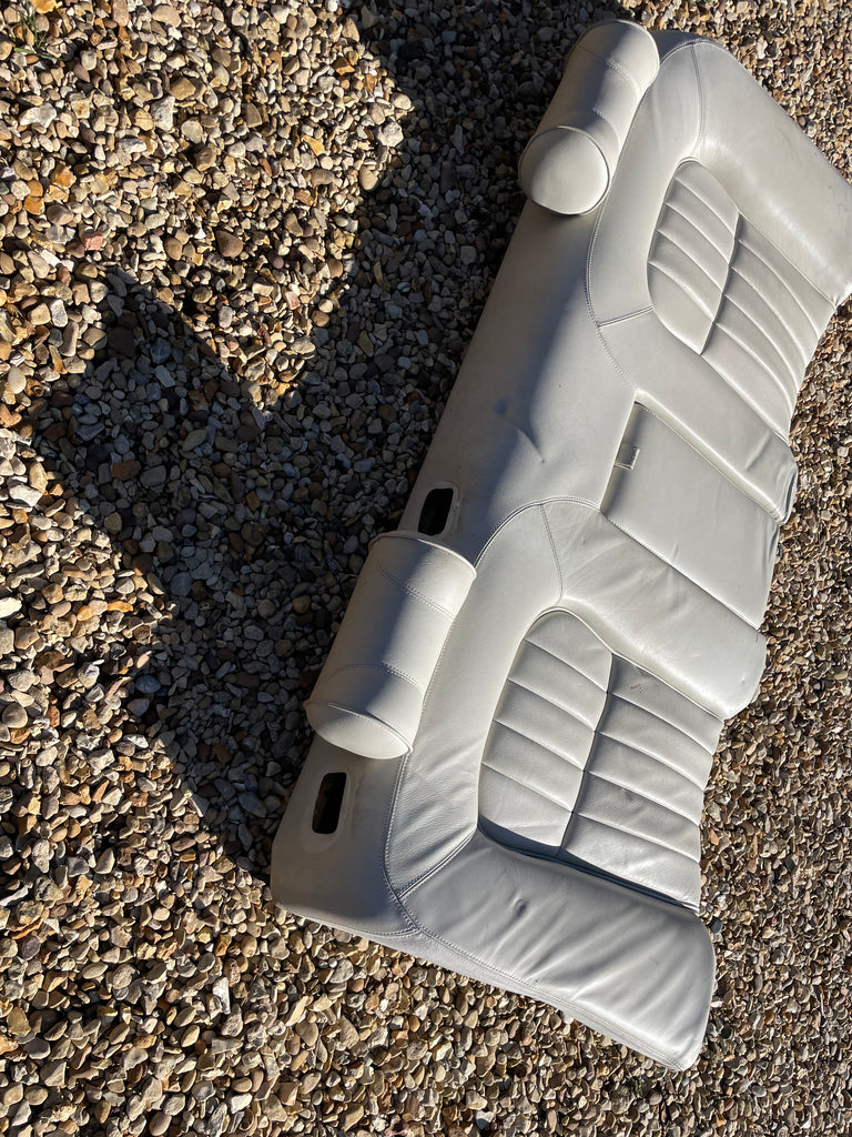 JAGUAR X308 XJ8 NED IVORY Leather Rear back Bench Seat upper section 9 ...