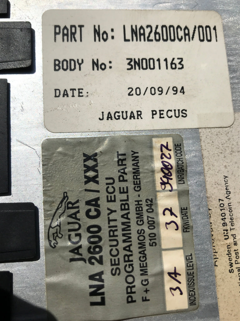 Jaguar X300 XJ6 Security Module ECU LNA2600CA – Black Cherry Jaguar