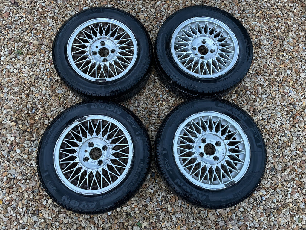 Saab 900 9000 Lattice Cross Spoke Ronal 4x alloy wheels 15” – Black ...