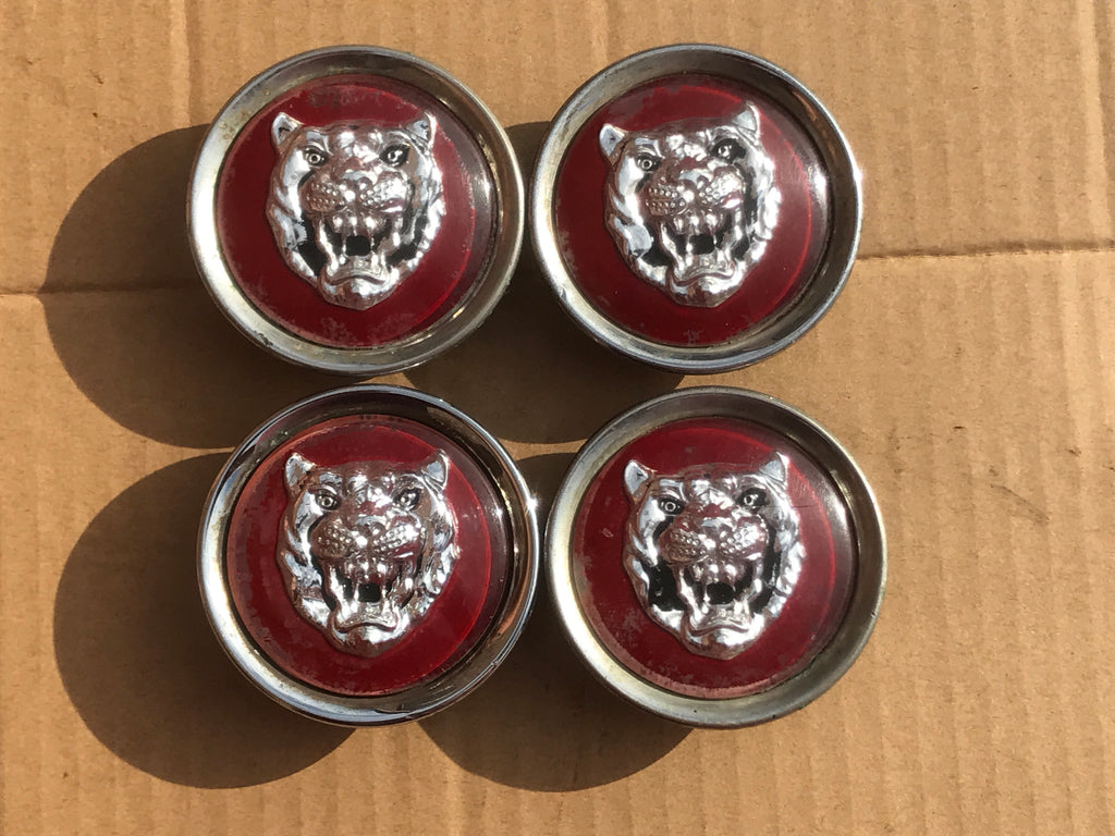 Jaguar X300 X308 XK8 XJ40 Growler Red wheel caps badges x4. – Black ...